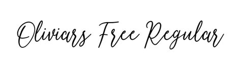 Oliviars Free Regular Font Download For Free