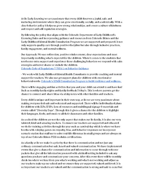 Creative Ece Policy Plan Nurturing Safe Learning Environments Studocu