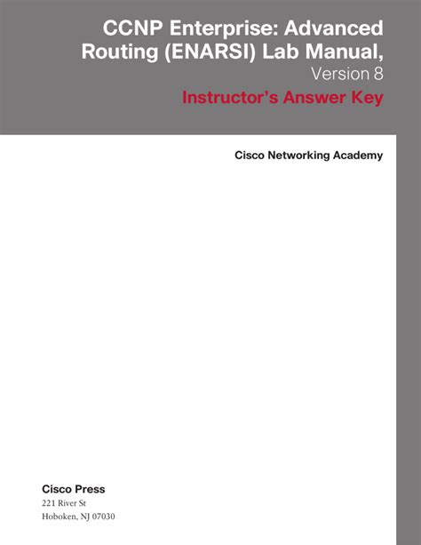 Pdfcoffee Ccnp Enterprise Advanced Routing Enarsi Lab Manual Instructorx S Answer Key
