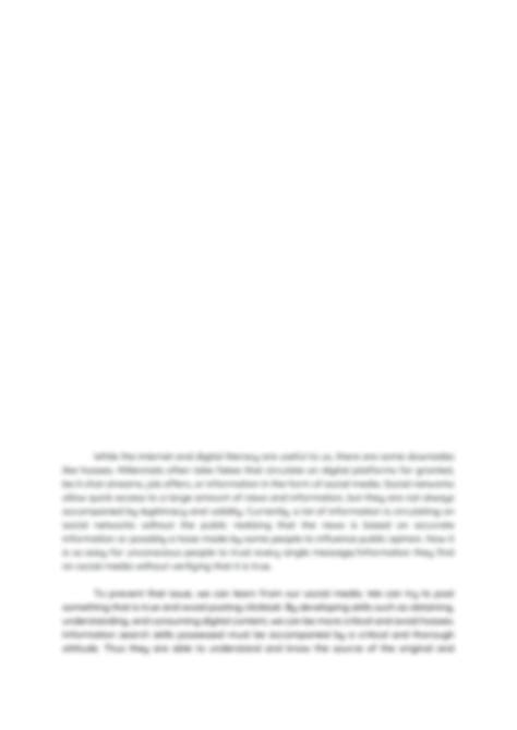 SOLUTION: Advantages and Disadvantages of Digital literacy Essay Writing - Studypool