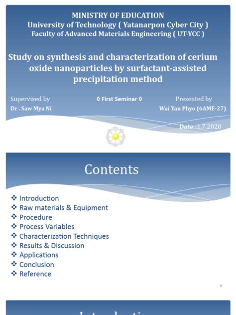 Cerium Oxide Nanoparticles Pdf Nanoparticle Spectroscopy
