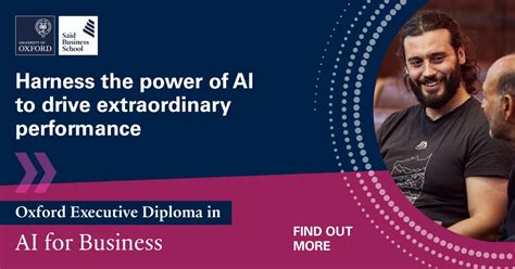 Oxford Executive Diploma In Artificial Intelligence For Business Saïd Business School Saïd
