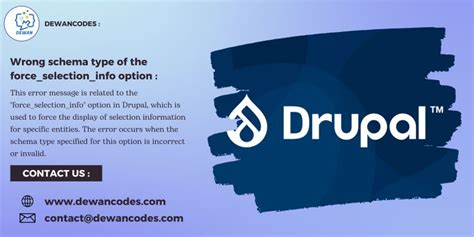 Drupal Error Message Forceselectioninfo Dewan Codes Posted On The