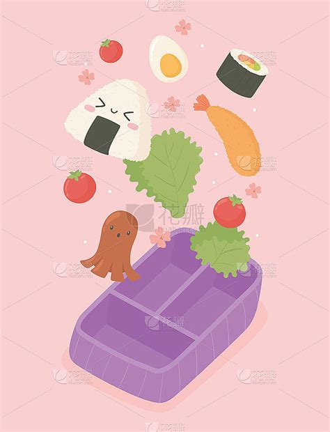 可爱的卡通便当盒