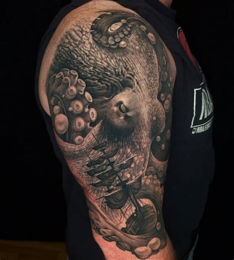 Octopus Half Sleeve Tattoo