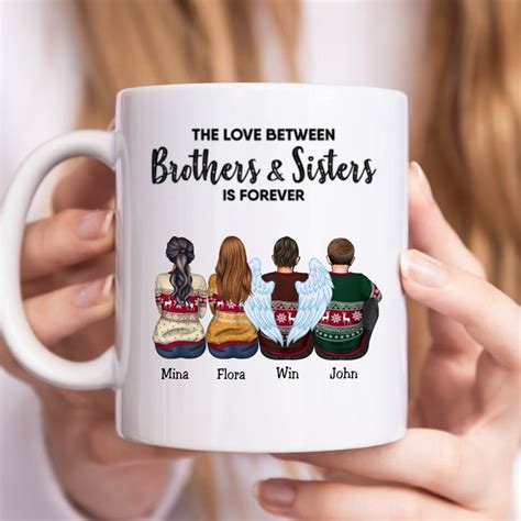 The Love Between Brothers And Sisters Is Forever Personalized Mug Q