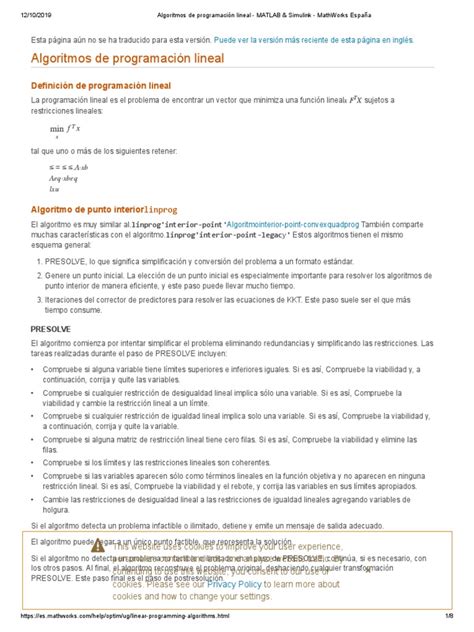 Algoritmos De Programación Lineal Matlab And Simulink Mathworks Pdf
