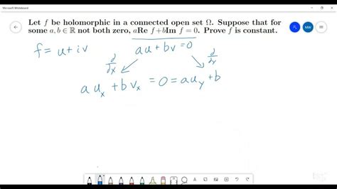 Showing That A Holomorphic Function Is Constant A Complex Analysis
