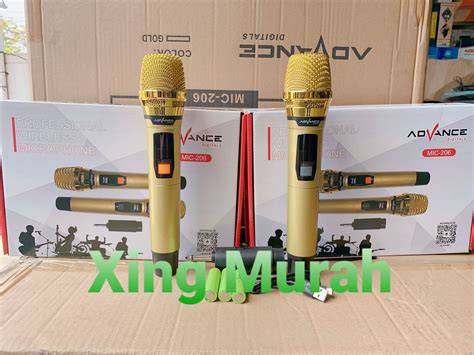 Mic Wireless Advance Double Mic Lazada Indonesia