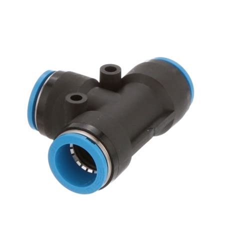 Festo Qst 16 Push In T Connector 3 Ports 16mm Od Tube Blue Ring Rs