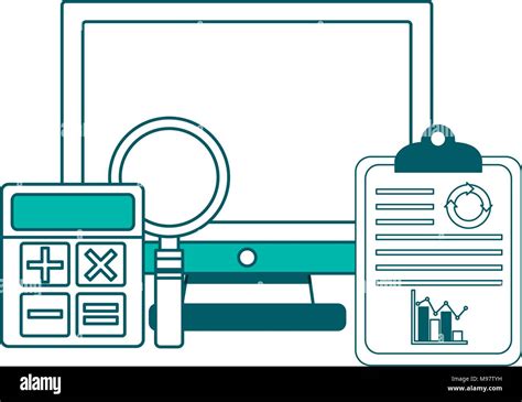 Computer Clipboard Calculator Analysis Statistic Graph Stock Vector Image And Art Alamy