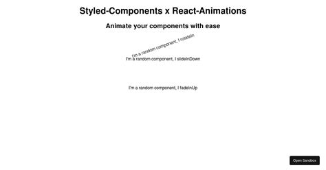 React Animations Examples Codesandbox
