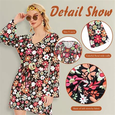 Hippie Kostuum Dames Jaren 70 Outfit Voor Feest Carnaval En Disco Bol