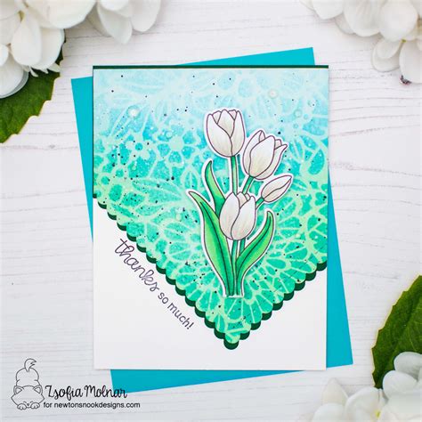 Newtons Nook Designs Tulip Thank You Card By Zsofia Molnar