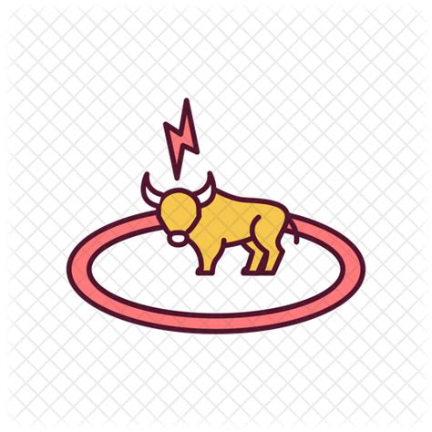 Bull Fighting Icon Download In Colored Outline Style