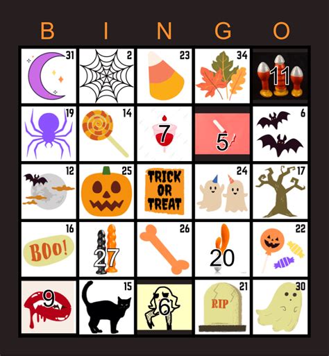 Spooky Sexy Bingo Mea X Choices Bingo Card