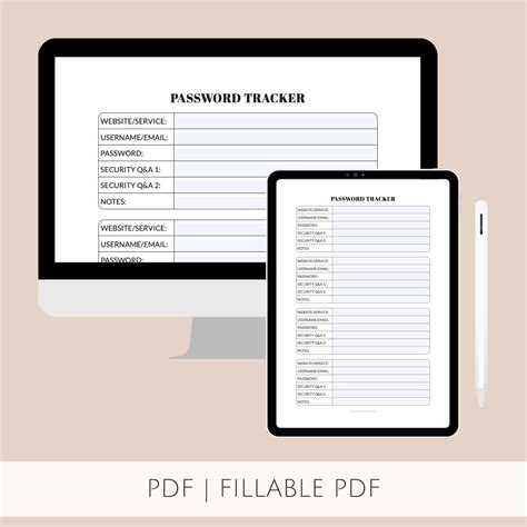 Password Tracker Password Logbook Password Organizer Password