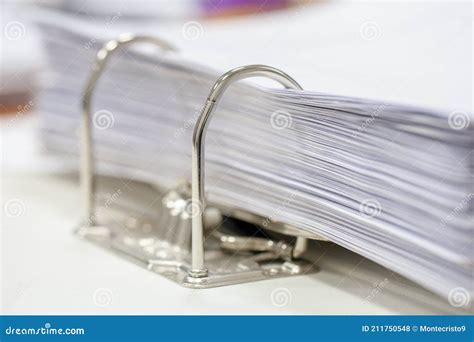Folder With Office Paper Stack Procrastination And Paperwork Concept