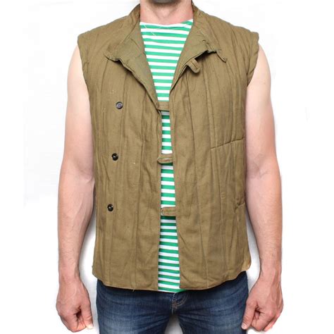 Soviet Russiana Sleeveless Vest Telogreika Military Winter Jacket
