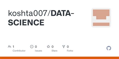 GitHub Koshta DATA SCIENCE