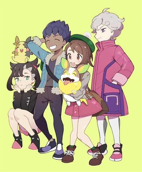 Marnie Gloria Morpeko Morpeko Hop And 2 More Pokemon And 1 More