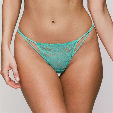 Amelia Ocean Green String Short Lingerie Caresse