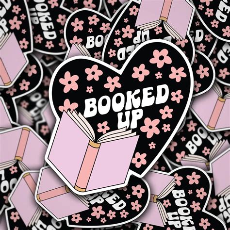Booked Up Sticker Wildflower Fiction