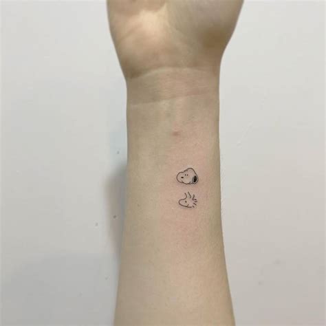 Small Snoopy Tattoo Design Perfect Miniimal Tattoo Ideas