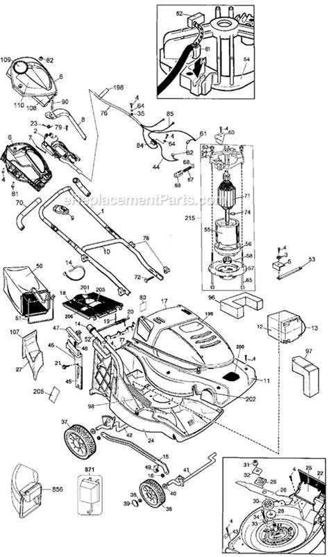 Black And Decker Electric Mower Parts Diagram