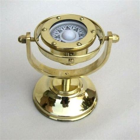 Solid Brass Gimble Desk Compass 5 Solid Brass Nautical Ts