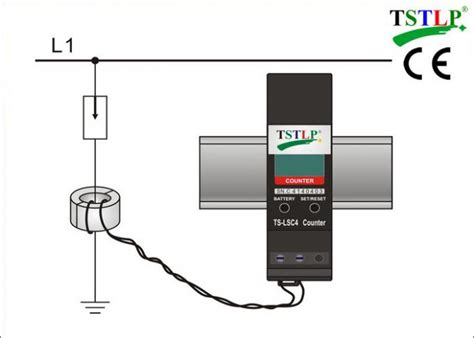 Long Life Digital Display Lightning Strike Counter Easy Installation