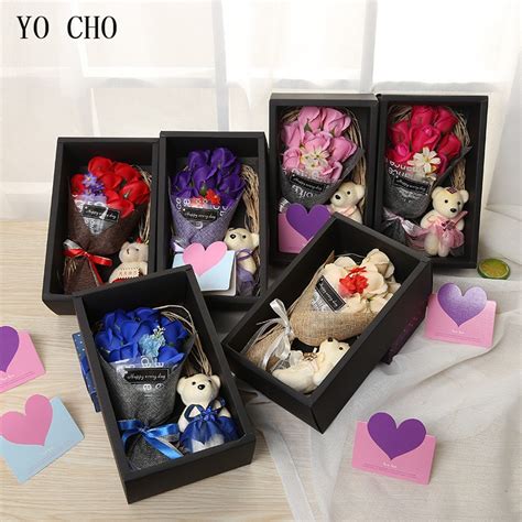 Yo Cho 7pcs Scented Soap Roseflower Petal Bear In Grandado