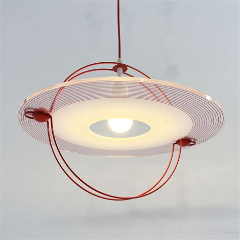 Red Pendant Lamp In Plexiglass 1980s 307507