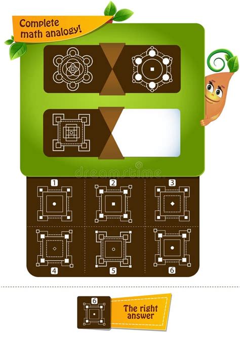 D Analogy Educational Game Stock Illustration Illustration Of