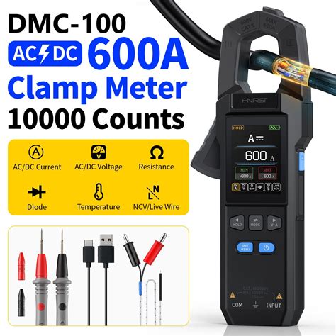 Fnirsi Dmc 100 Digital Clamp Meter Ac Dc Current Voltage Tester