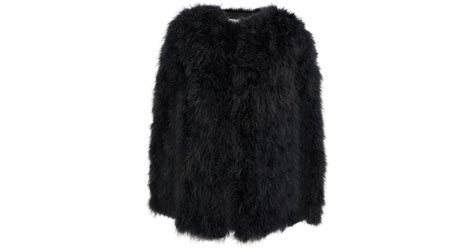 Yves Salomon Feather Cape In Black Lyst