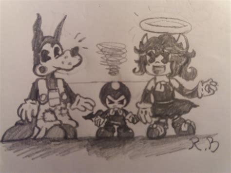 Hello There — Kawaii Mode Activate Drawing Bendy With A Tail