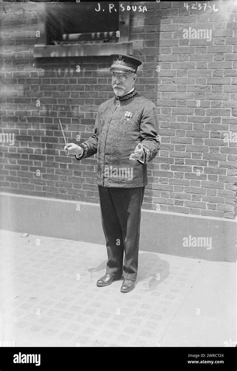 Jp Sousa Photo Shows Composer And Conductor John Philip Sousa In Uniform With Raised Baton