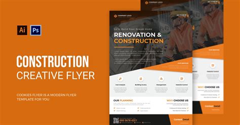 Builder Constraction Flyer Print Templates Ft Flyer And Minimal Envato