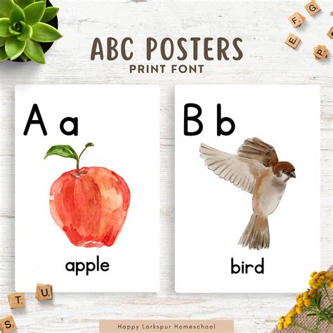 Alphabet Posters Abc Posters Classroom Alphabet Poster Printable Homeschool Printable