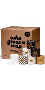 Who Gives A Crap Premium Bamboo Toilet Roll Box Of 48 Toilet Rolls