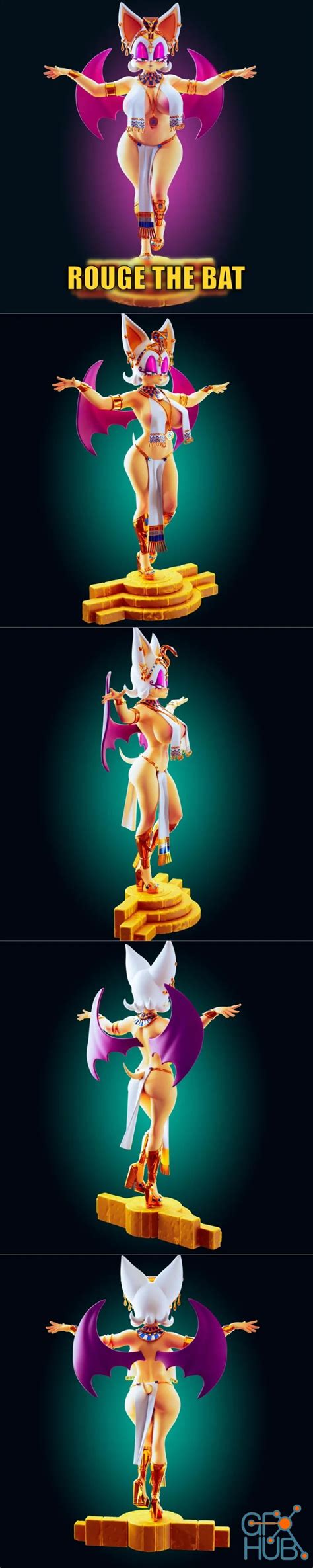 3d Print Model Officer Rhu Rouge The Bat Egyptian Cosplay 150237