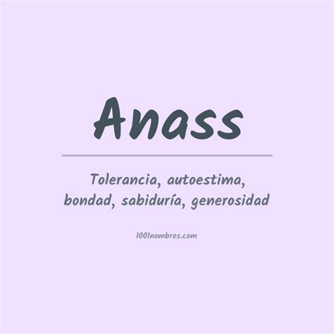 Significado Del Nombre Anass