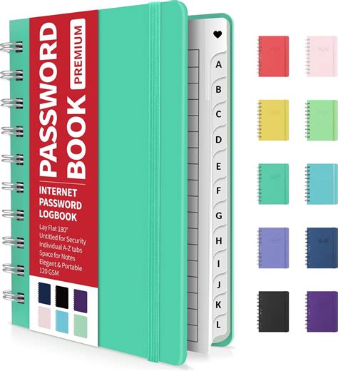Forvencer Password Book With Individual Alphabetical Tabs