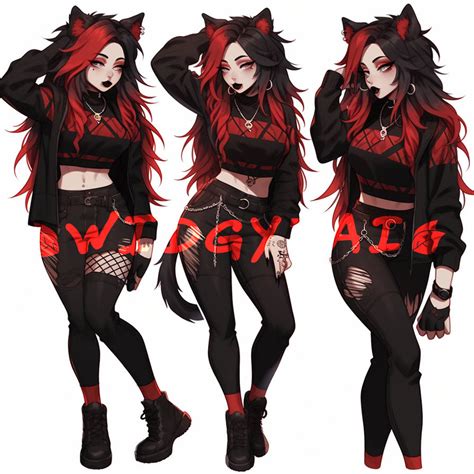 Emo Neko Girl Ai Adopt 7 On Hold By Widgy Ai On Deviantart