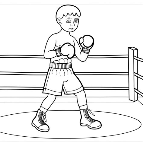Coloriages De Boxeur Gratuits à Imprimer Pour Vos Enfants