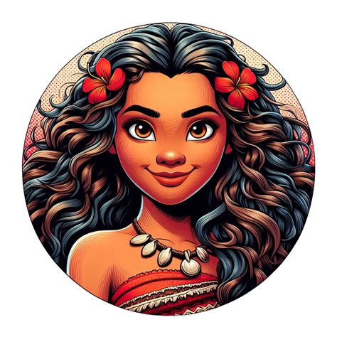 Moana Png Clipart Moana Round Design Princess Moana Instant Download