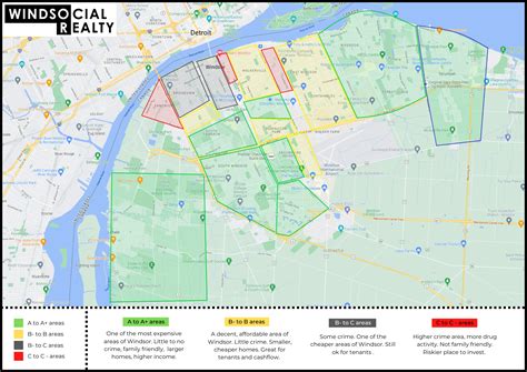 Windsor On Map Guide To Neighborhoods Rwindsorontariore