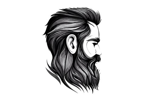 Beard Tales Captured Custom Vector Logos Premium Ai Generated Vector