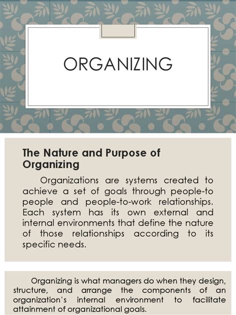 Organizing Lecture Pdf Business